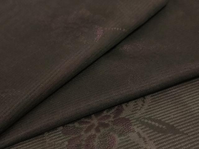 平和屋着物＊夏物　小紋　絽　草花文　正絹　逸品　AABA9366jd