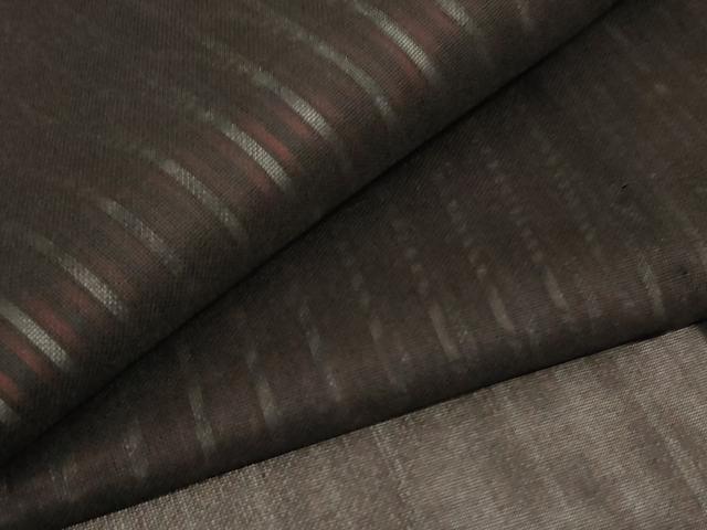 平和屋着物＊夏物　小紋　紗　縞　洗える着物　AABA9367jd