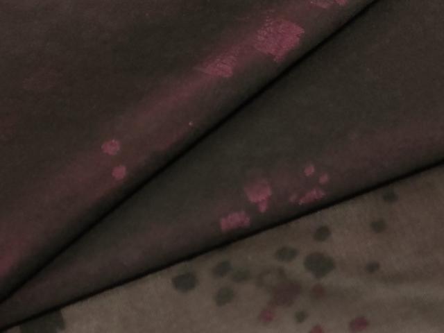 平和屋着物＊夏物　小紋　紗　箔散らし文様　洗える着物　AABA9373jd