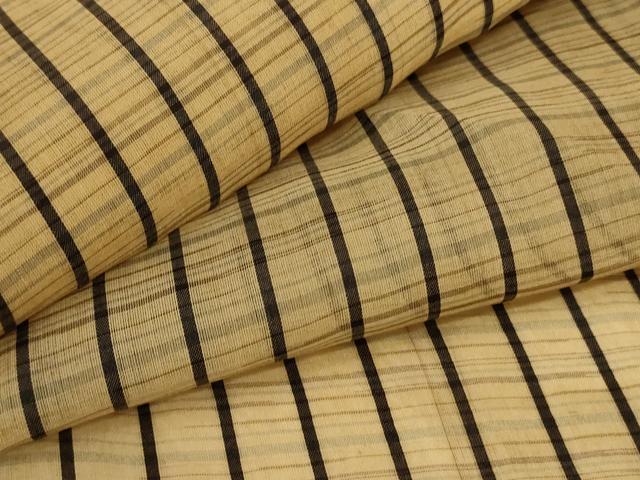 平和屋着物＊夏物　紗紬　格子　正絹　逸品　AABA9377jd