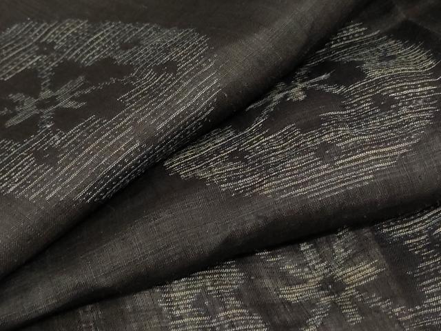 平和屋着物＊夏物　重要無形文化財　本場宮古上布　幾何学花丸文　苧麻　逸品　AABA9378jd