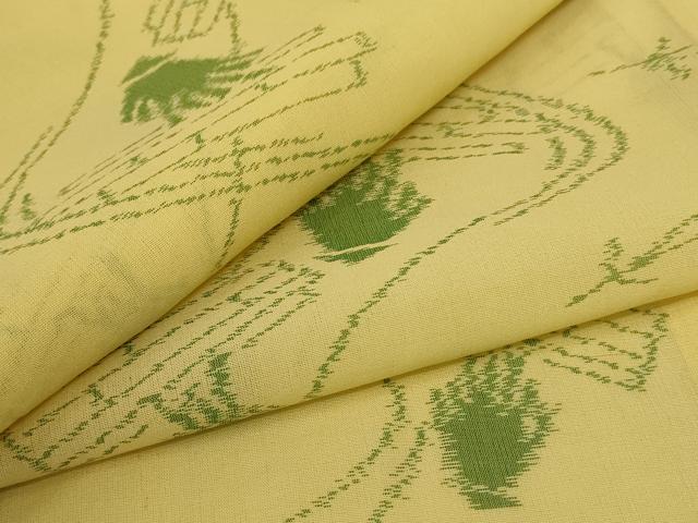 平和屋着物＊夏物　紗紬　吹き寄せ文　正絹　逸品　AABA9380jd