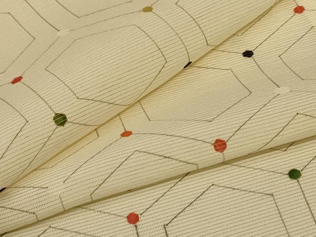 平和屋着物＊夏物　小紋　絽　亀甲文　正絹　逸品　AABA9400jd