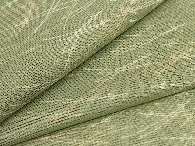 平和屋着物＊夏物　小紋　絽　敷松葉　洗える着物　AABA9412jd