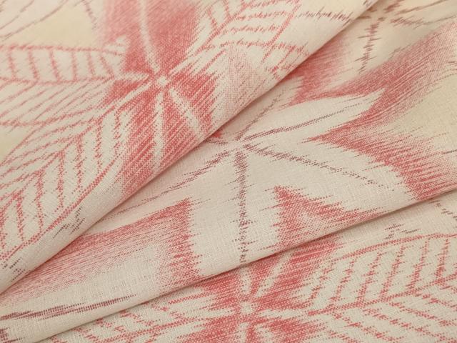 平和屋着物＊夏物　小紋　楓文　AABA9428jd