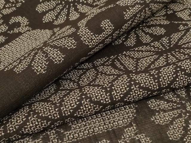 平和屋着物＊夏物　結城紬　夏結城　吉祥霞文　証紙付き　正絹　逸品　AABA9438jd