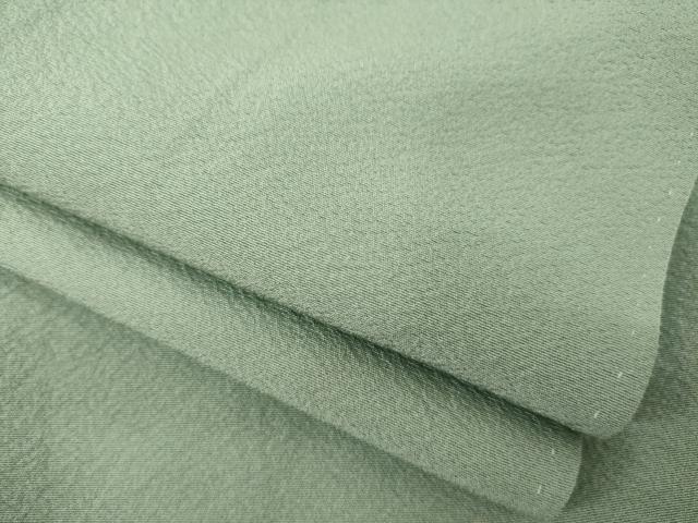 平和屋着物●上質な色無地　柳鼠色　正絹　逸品　AABA9450ck