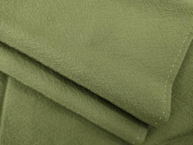 平和屋着物●上質な色無地　海松色　正絹　逸品　AABA9468ck