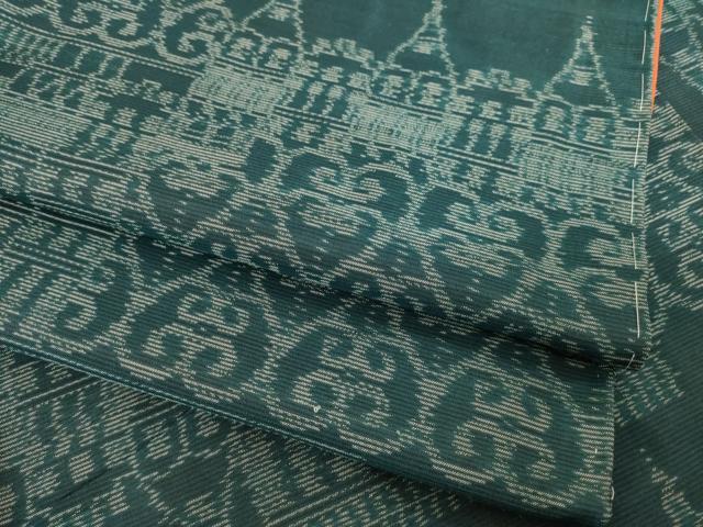 平和屋着物●本場大島紬　飾花文　正絹　逸品　未使用　AABA9470ck