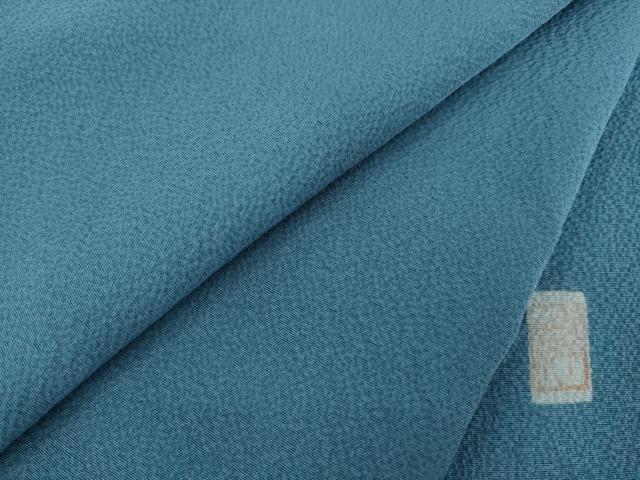 平和屋着物●上質な色無地　作家物　紺鼠色　正絹　逸品　AABA9489ck