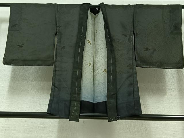 平和屋着物▽羽織　スリーシーズン　春夏秋　塵除け　草花文　正絹　逸品　AABA9530jh