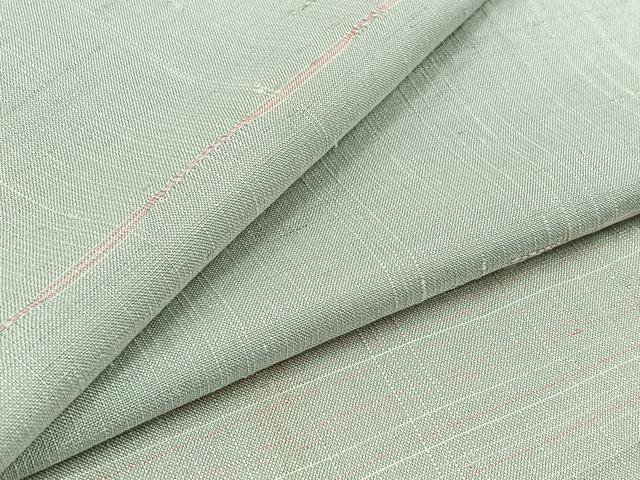 平和屋着物▽上質な紬　単衣　横段文　正絹　逸品　AABA9533jh