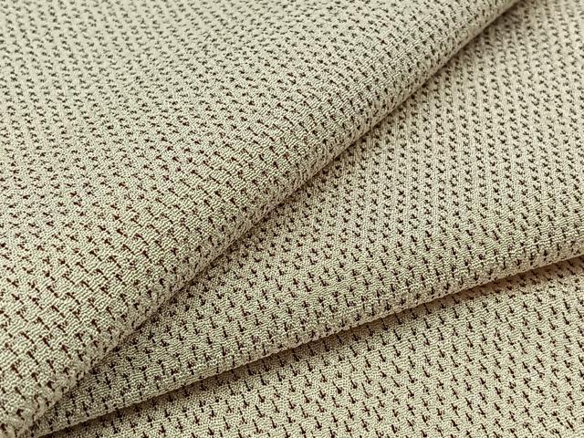 平和屋着物▽本塩沢　単衣　蚊絣　正絹　逸品　AABA9540jh