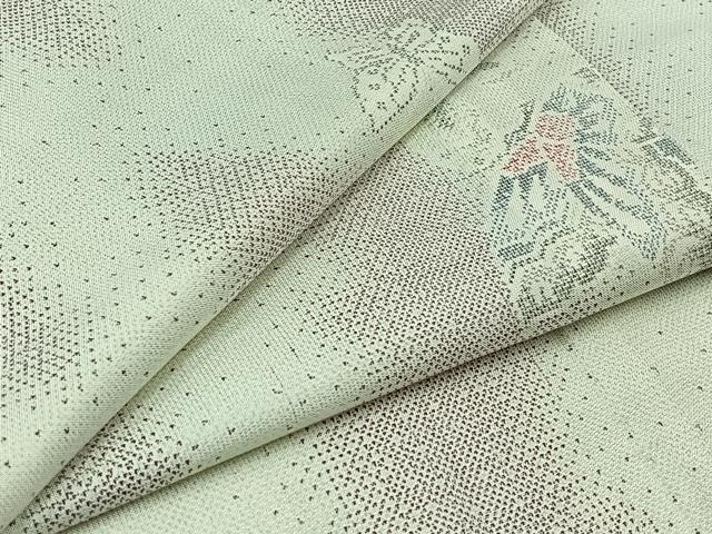 平和屋着物▽大島紬　単衣　舞蝶文　証紙付き　正絹　逸品　AABA9570jh