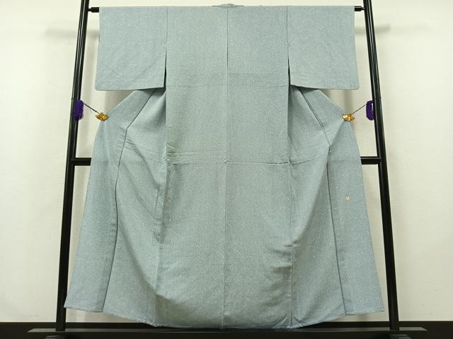 平和屋着物▽上質な小紋　単衣　作家物　霞文　鬼しぼ縮緬　正絹　逸品　AABA9571jh 平和屋着物▽上質な小紋 単衣 作家物 霞文 鬼しぼ縮緬