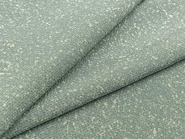 平和屋着物▽上質な小紋　単衣　作家物　霞文　鬼しぼ縮緬　正絹　逸品　AABA9571jh