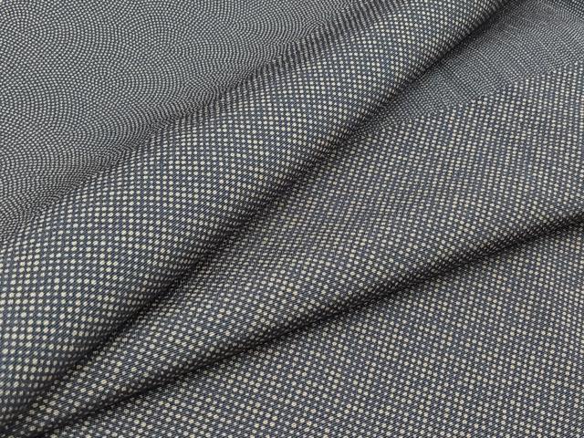 平和屋着物▽訪問着　江戸小紋　単衣　横段文　正絹　逸品　AABA9592jh