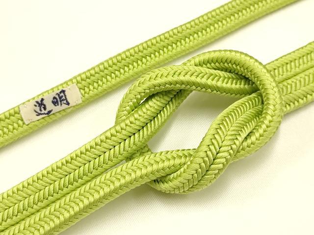 平和屋着物●極上　有職組紐道明　帯締め　冠組　若草色　宮内庁御用　国立博物館御用　東京芸術大学御用　逸品　AABA9917ay