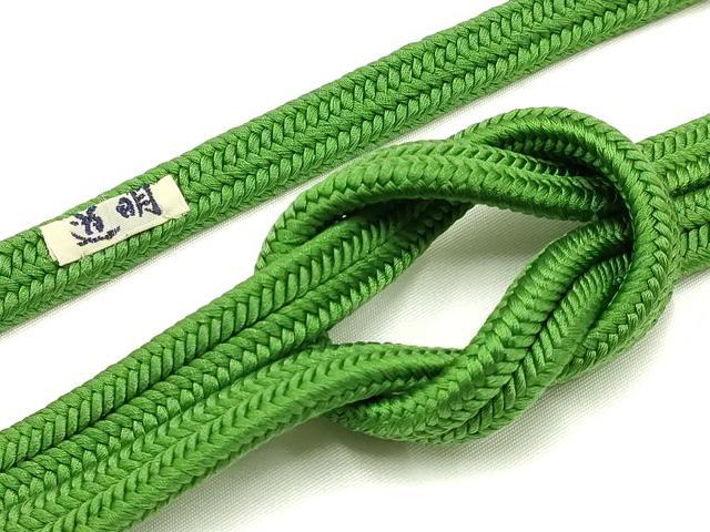 平和屋着物●極上　有職組紐道明　帯締め　冠組　苔色　宮内庁御用　国立博物館御用　東京芸術大学御用　逸品　AABA9919ay