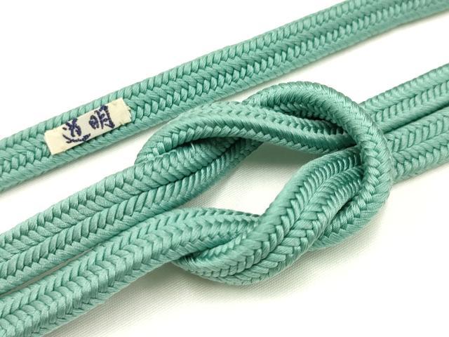 平和屋着物●極上　有職組紐道明　帯締め　冠組　錆浅葱色　宮内庁御用　国立博物館御用　東京芸術大学御用 　逸品　AABA9931ay