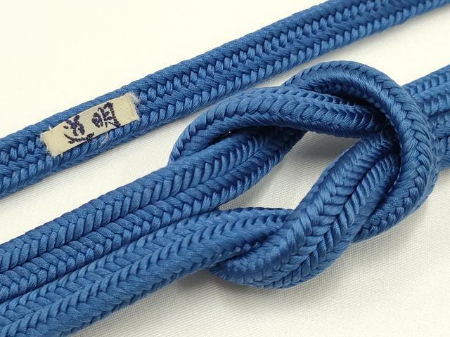 平和屋着物●極上　有職組紐道明　帯締め　冠組　瑠璃紺色　宮内庁御用　国立博物館御用　東京芸術大学御用　逸品　AABA9935ay
