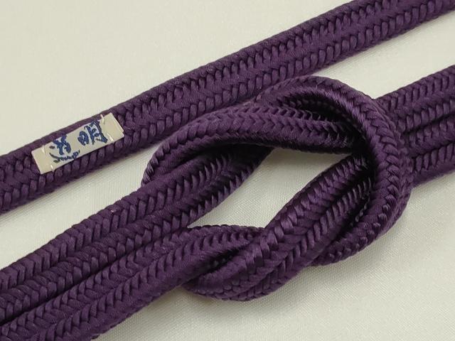 平和屋着物●極上　有職組紐道明　帯締め　冠組　本紫色　宮内庁御用　国立博物館御用　東京芸術大学御用　逸品　AABA9968ay