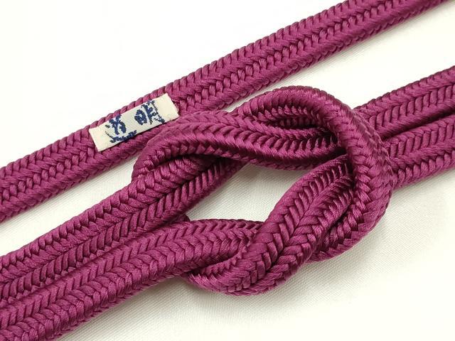 平和屋着物●極上　有職組紐道明　帯締め　冠組　葡萄色　宮内庁御用　国立博物館御用　東京芸術大学御用　逸品　AABA9970ay