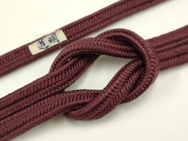 平和屋着物●極上　有職組紐道明　帯締め　冠組　深緋色　宮内庁御用　国立博物館御用　東京芸術大学御用 　逸品　AABA9978ay