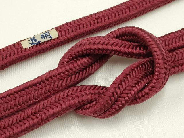 平和屋着物●極上　有職組紐道明　帯締め　冠組　葡萄色　宮内庁御用　国立博物館御用　東京芸術大学御用　逸品　AABA9980ay