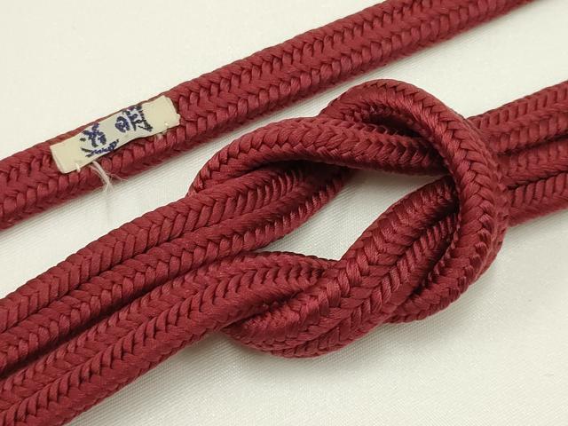平和屋着物●極上　有職組紐道明　帯締め　冠組　江戸小豆色　宮内庁御用　国立博物館御用　東京芸術大学御用 　逸品　AABA9983ay