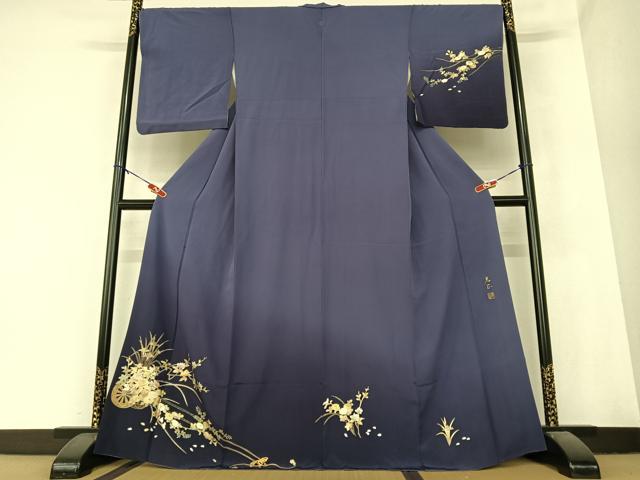 平和屋着物●金彩友禅　卓越技能者・名工・和田光正　訪問着　花車文　暈し染め　金彩　正絹　逸品　AABB0057zg