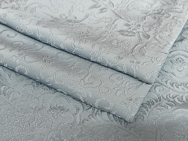 平和屋着物●上質な色無地　鳳凰花地紋　褐色　正絹　逸品　AABB0069zg