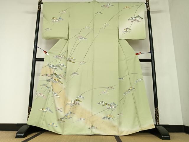 平和屋着物●訪問着　松文　暈し染め　金彩　正絹　逸品　AABB0073zg