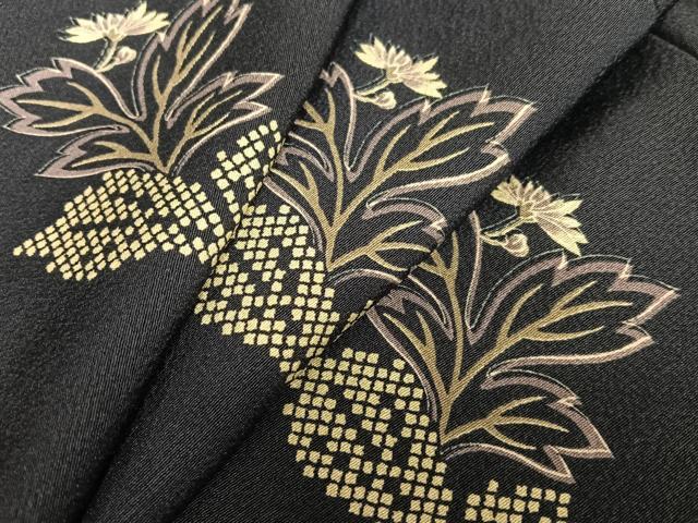 平和屋着物●上質な小紋　舞花文　正絹　逸品　AABB0092zg