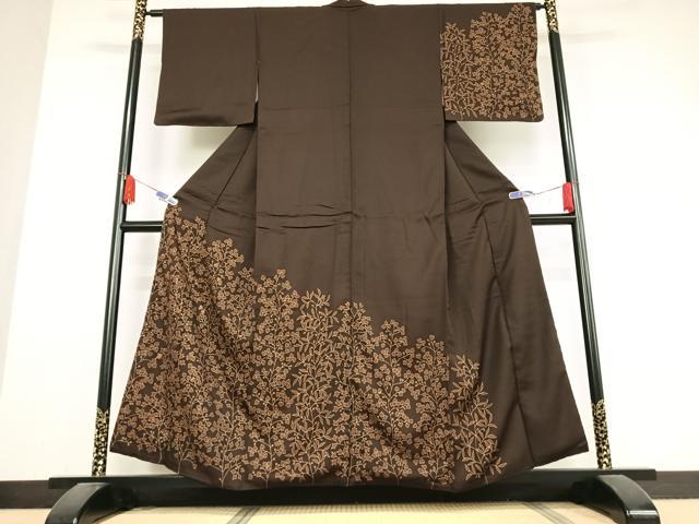 平和屋着物●訪問着　刺繍　草花文　金彩　正絹　逸品　AABB0140zg