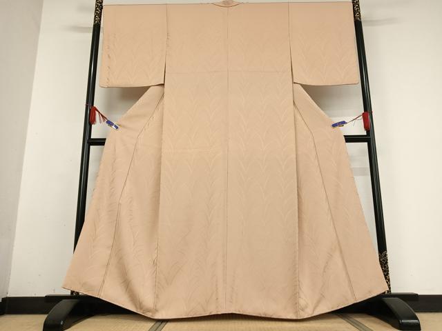 平和屋着物●無地絵羽訪問着　葦　赤白橡色　正絹　逸品　AABB0145zg