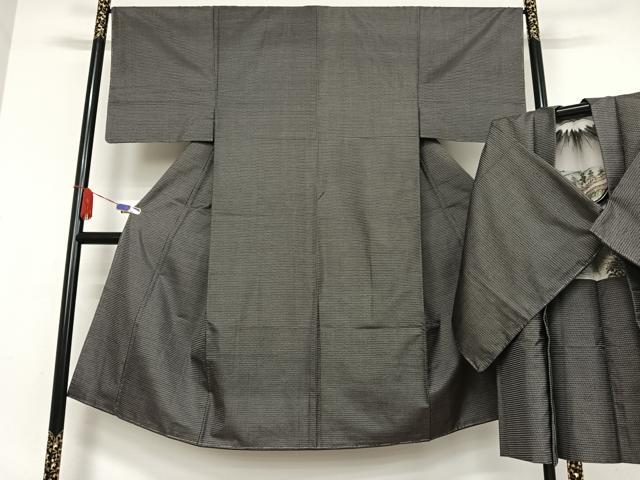 平和屋着物●男性　本場大島紬　アンサンブル　100亀甲　総詰め　正絹　逸品　未使用　AABB0163zg