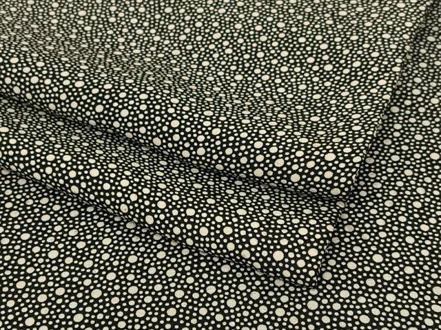 平和屋着物●上質な小紋　ドット　黒地　正絹　逸品　AABB0208zg