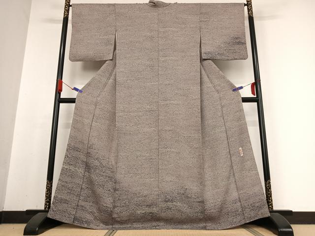 平和屋着物●野の陶人　加藤唐九郎　陶彩染　膨れ織り　訪問着　霞文　暈し染め　正絹　逸品　AABB0281zg