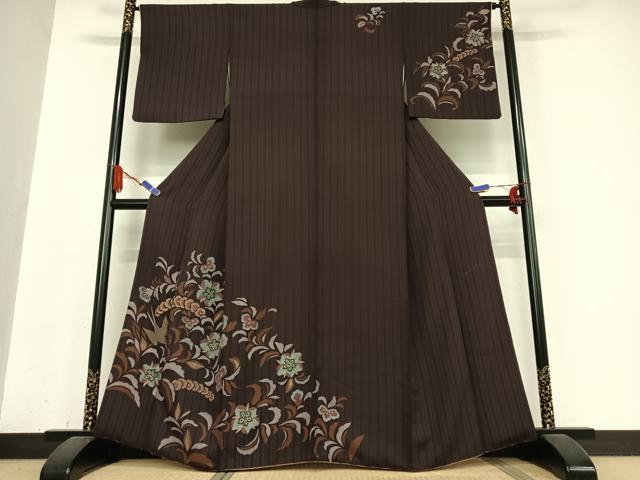 平和屋着物●ファッションデザイナー　HIROKO KOSHINO　コシノヒロコ　訪問着　花鳥文　金彩　さが美扱い　正絹　逸品　AABB0288zg