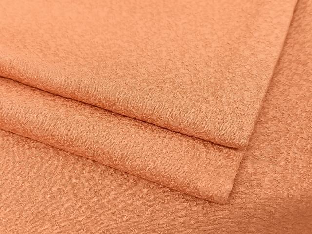 平和屋着物●上質な色無地　紋意匠　甚三紅色　正絹　逸品　AABB0352zg