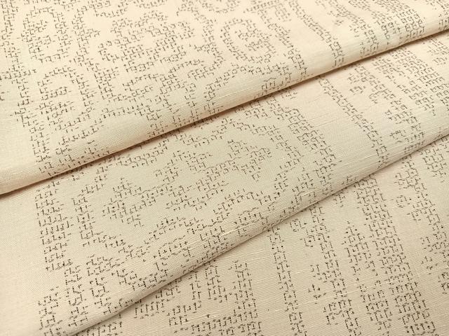 平和屋着物●結城紬　80亀甲　間道　正絹　逸品　AABB0361ph