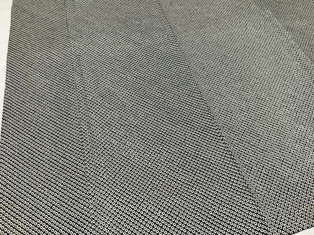 平和屋着物○大変加工の良い小紋 総絞り 黒地 正絹 逸品 AABB0388ph