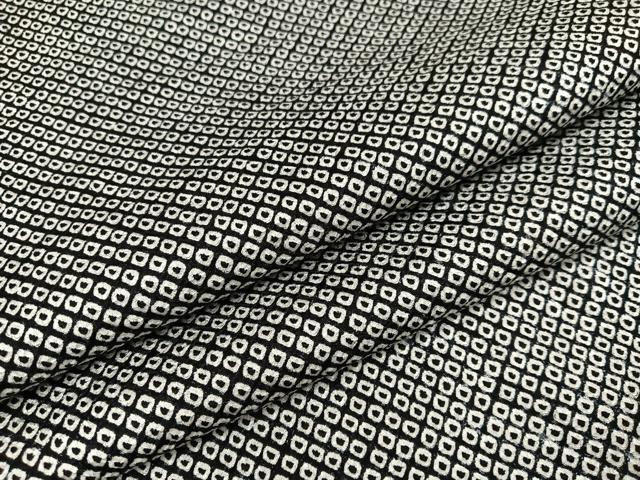 平和屋着物●大変加工の良い小紋　総絞り　黒地　正絹　逸品　AABB0388ph 平和屋着物○大変加工の良い小紋 総絞り 黒地 正絹 逸品 AABB0388ph