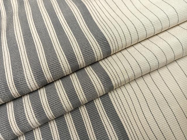 平和屋着物●本塩沢　間道　正絹　逸品　未使用　AABB0389ph