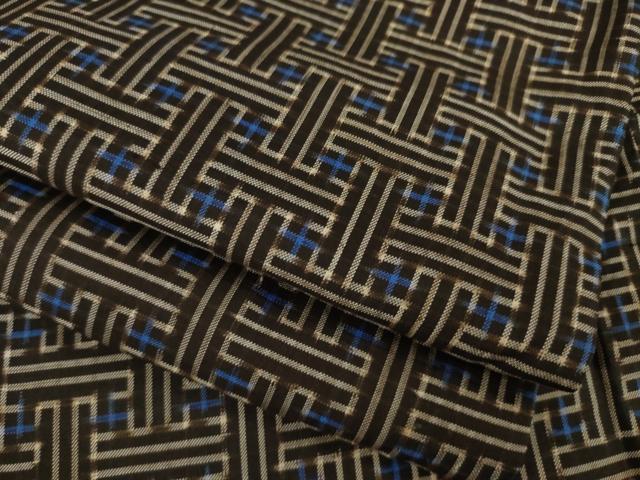 平和屋着物●本場大島紬　龍郷絣　秋名バラ　正絹　逸品　AABB0450ck