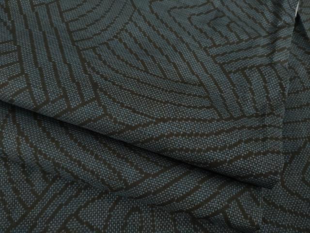 平和屋着物●本場大島紬　一元7マルキ　流水文　正絹　逸品　AABB0456ck