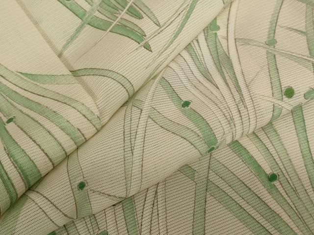 平和屋着物＊夏物　小紋　絽　草花文　正絹　逸品　AABB0552st