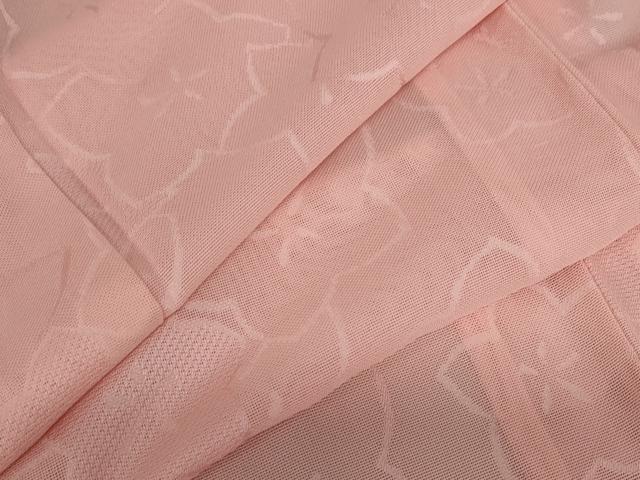 平和屋着物＊夏物　小紋　紗　花づくし　正絹　逸品　AABB0555st