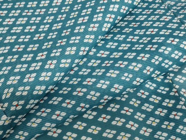 平和屋着物＊夏物　小紋　絽　花菱尽くし　洗える着物　AABB0591st